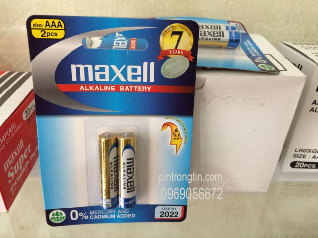 Pin AAA Maxell xanh Alkaline chính hãng giá tốt || Pin Trọng Tín