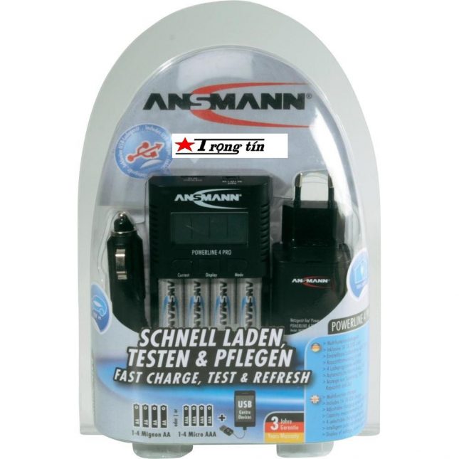 Máy sạc pin Ansmann Powerline 4 Pro chính hãng | Pin Trọng Tín