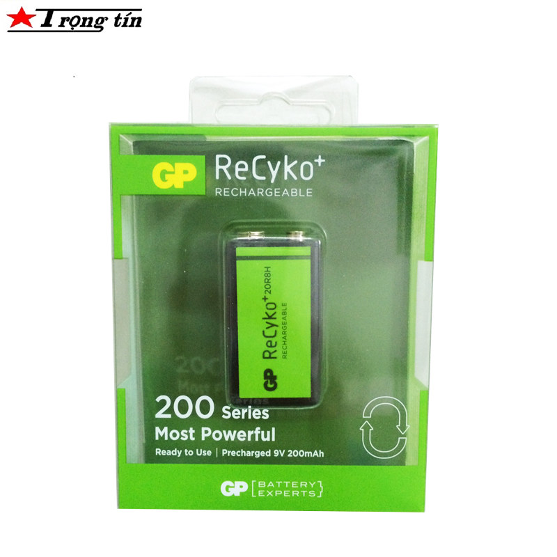 Pin sạc 9V GP / Pin sạc vuông 9v GP Recyko 200mSh 1000 lần sạc