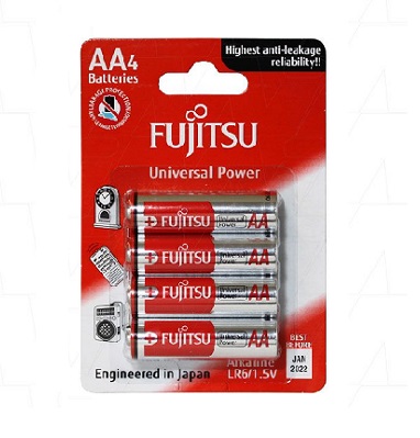 Pin AA Fujitsu Alkaline Vỉ 4 Viên hàng chính hãng chất lượng cao