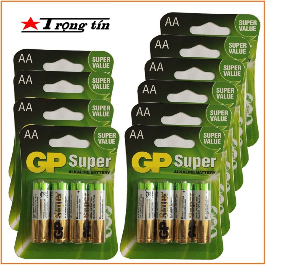 Pin AA GP Alkaline vỉ 4 viên chính hãng giá rẻ nhất