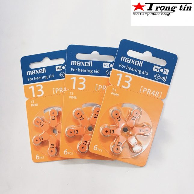 Pin máy trợ thính Maxell PR48 (13) Chính hãng tại Hà Nội | Pin Trọng Tín